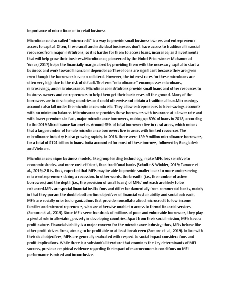 RRL Research | PDF | Microfinance | Microcredit