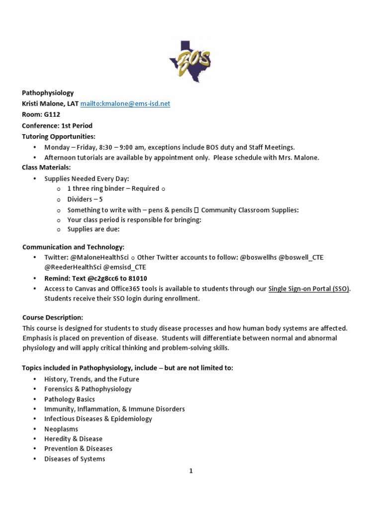 Malone Pathophysiology Syllabus | PDF | Academic Dishonesty | Test ...