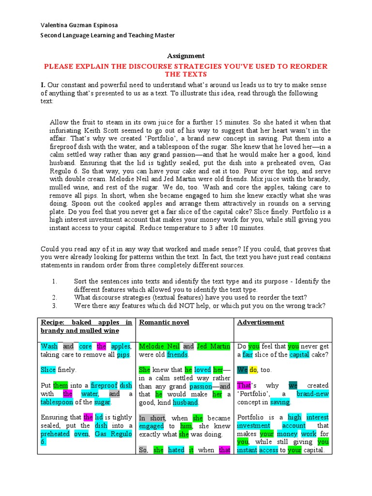 Discourse strategies practice | PDF | Floppy Disk | Coccinellidae