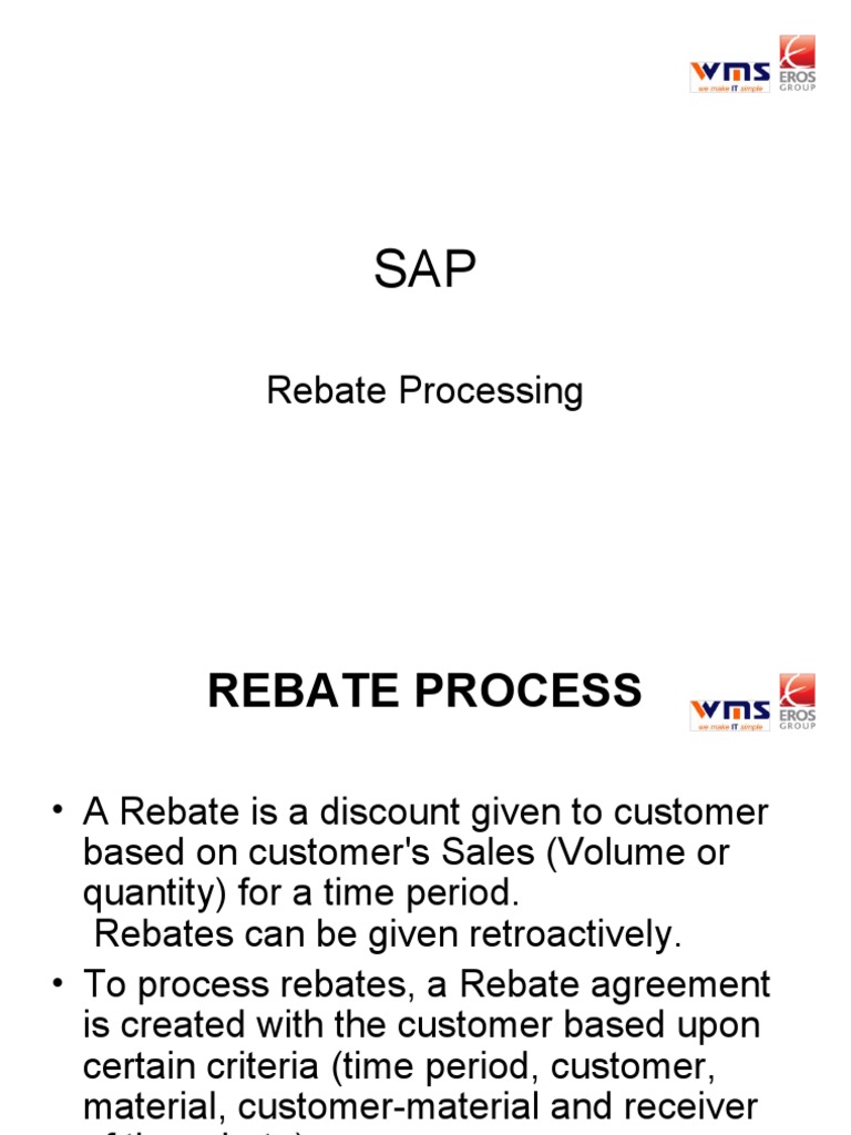 Sap Rebate Processing | PDF | Accrual | Rebate (Marketing) Sap Rebate Processing | PDF | Accrual | Rebate (Marketing)