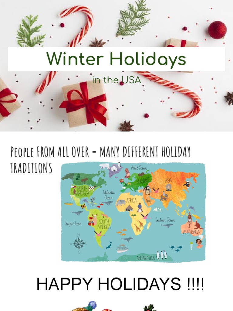 Winter Holidays Presentation | PDF | Social Science | Travel