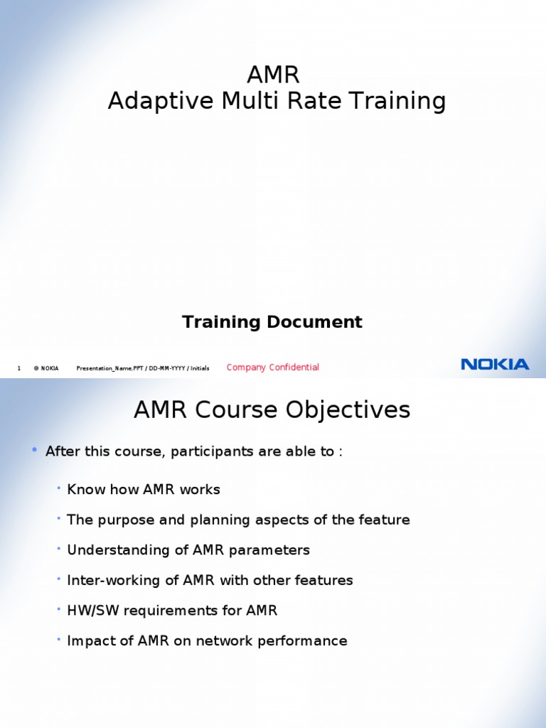 AMR Training | Download Free PDF | Bit Rate | Gsm