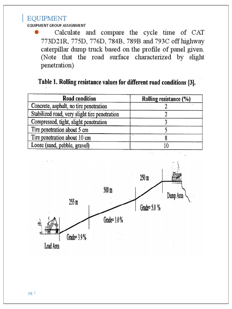 Equipment Calculation | PDF | Speed | Transport