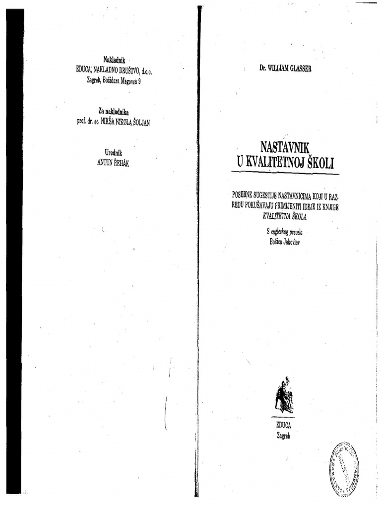 Nastavnik U Kvalitetnoj Školi | PDF