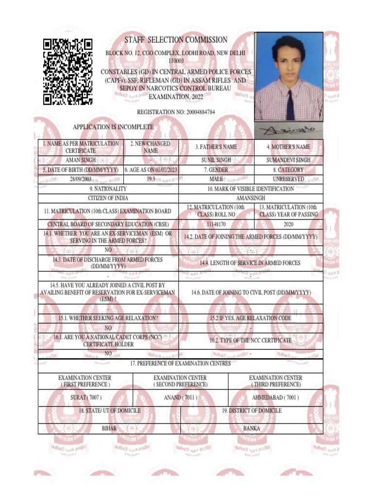 Application Form Draft Print For All | Download Free PDF | Government