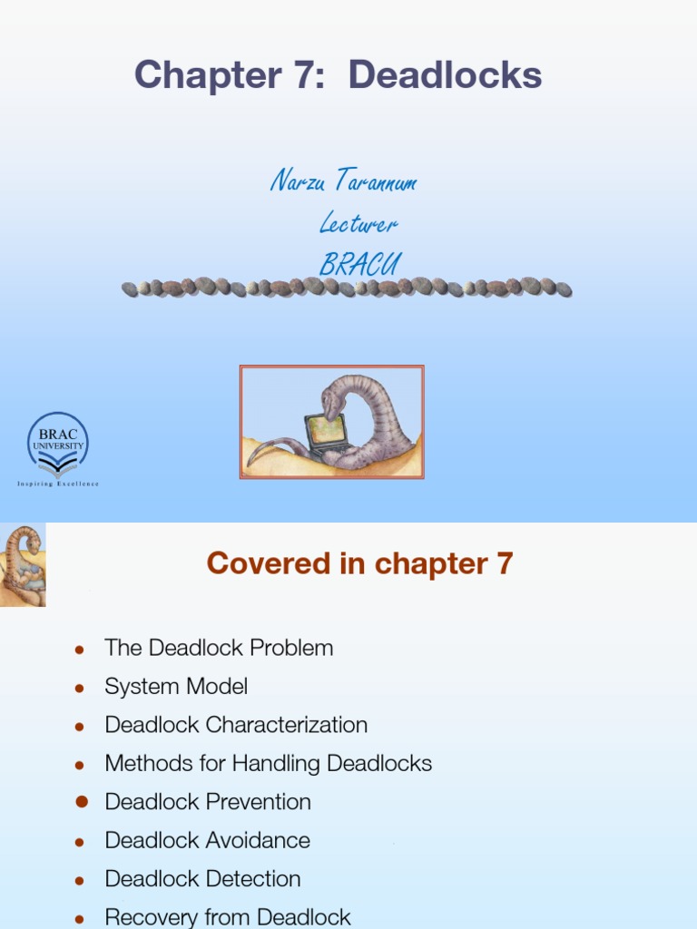 Cse321 7 Deadlocks Pdf Computer Science Computer Programming 