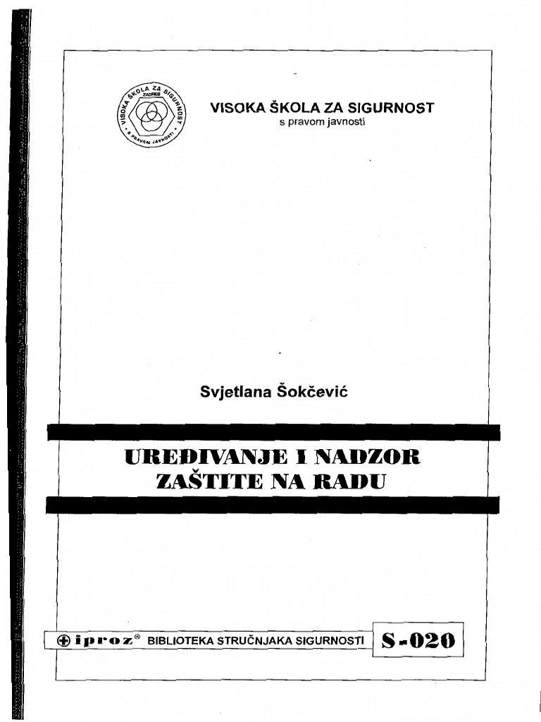 Uređivanje I Nadzor Zaštite Na Radu | PDF