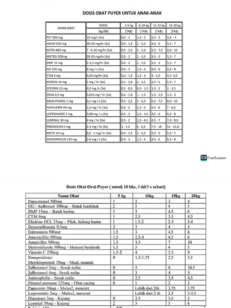 438 - Dosis Obat Puyer Anak | PDF
