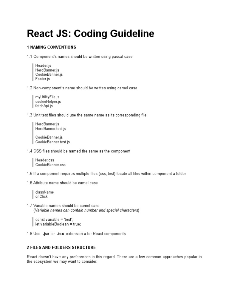 Reactjs Guideline Pdf Software Development Computing 