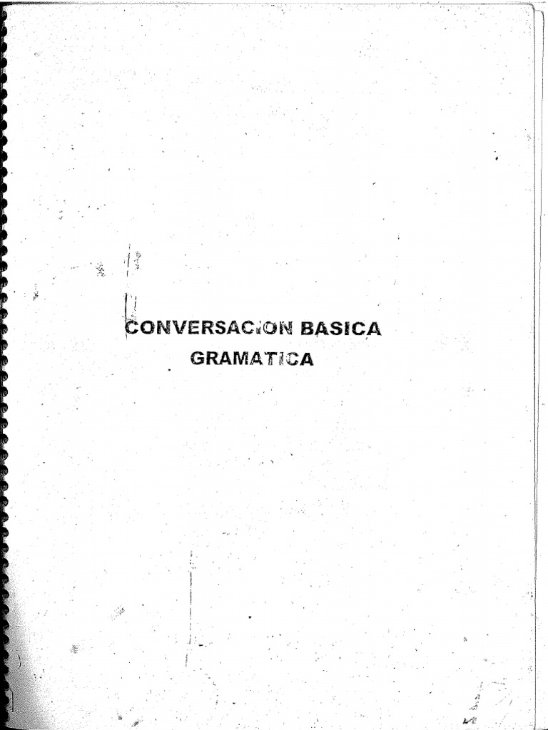 Basic Conversation Grammar Book Pdf