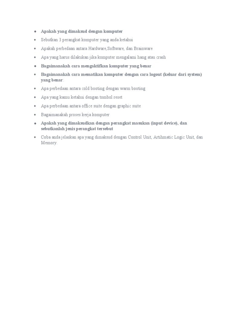 Apakah Yang Dimaksud Dengan Komputer | PDF