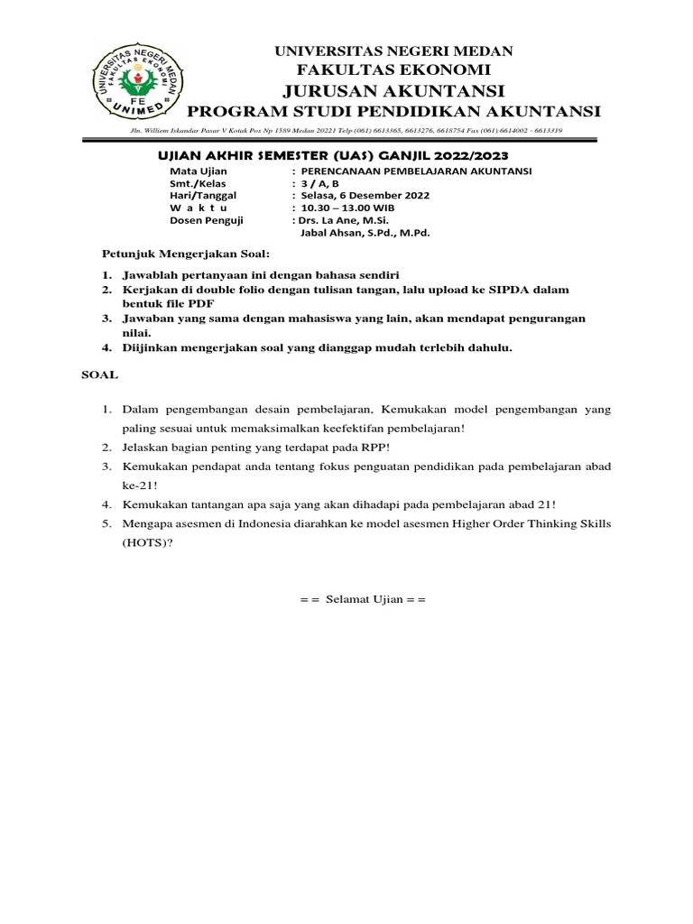 Uas Ppa 6 Des 2022 | PDF