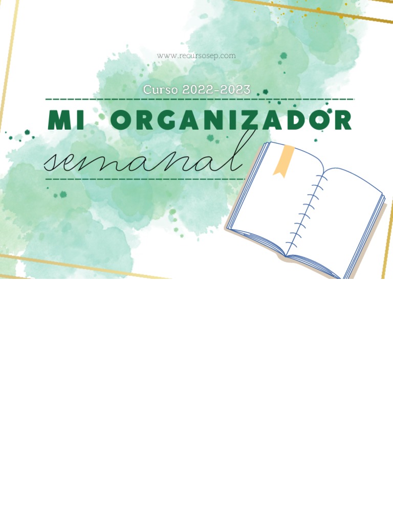 Organizador Semanal Agenda Planning 2022 2023 Recursosep | PDF