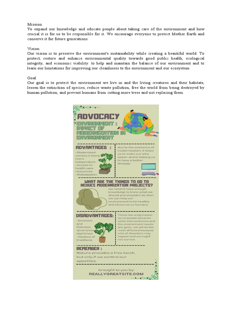 Group 1 - EMTECH - Environment Advocacy (Performance Task) | PDF
