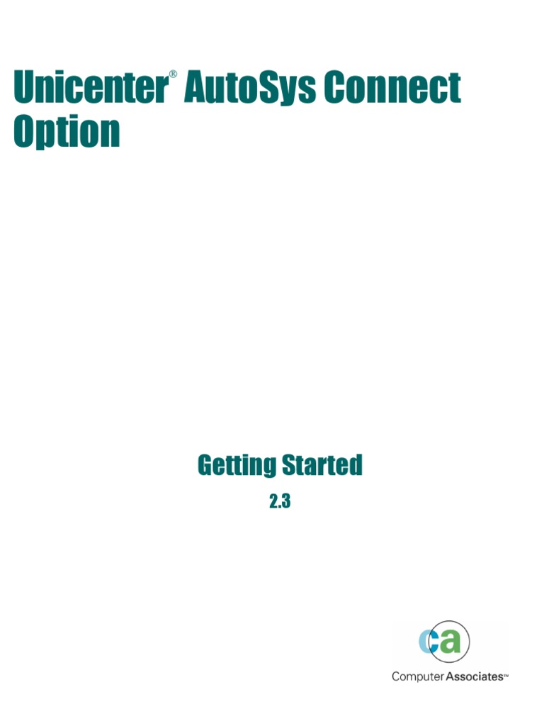 Unicenter AutoSys Connect Option | PDF | Operating System | Technical Support