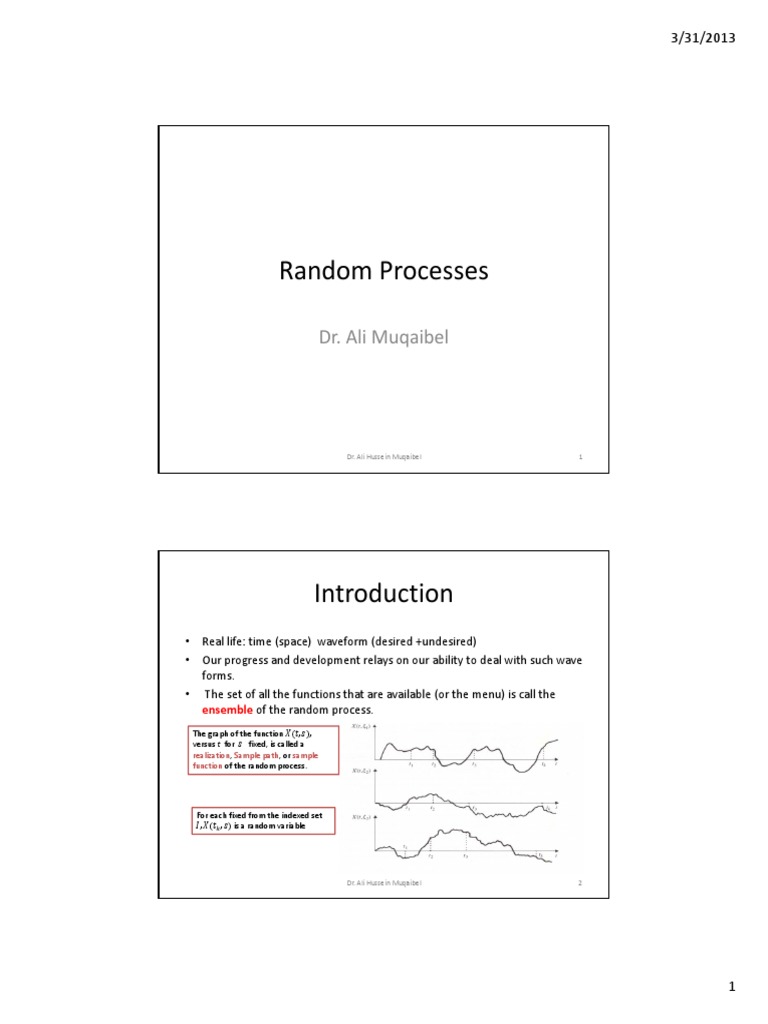 Random Processes and Type | Download Free PDF | Stochastic Process | Variance