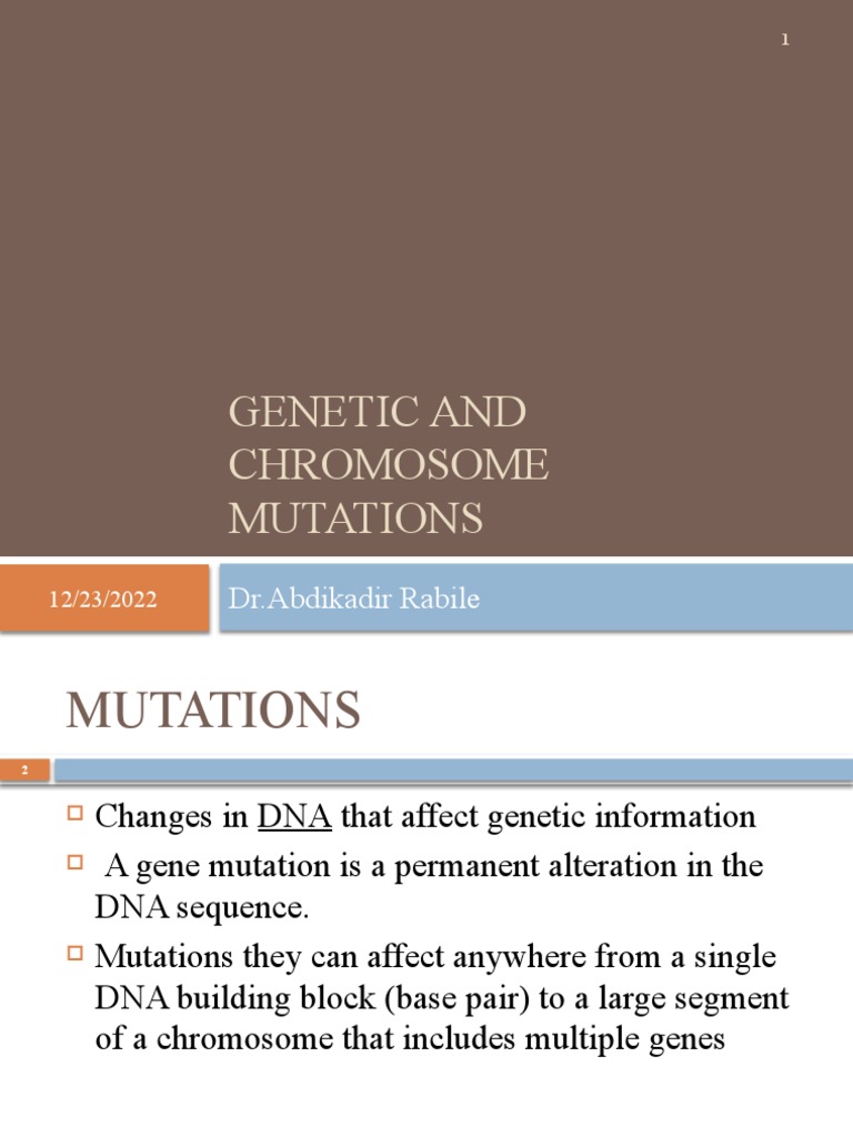 Mutation | PDF | Mutation | Gene