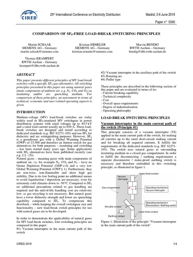 CIRED 2019 All Full Papers - CIRED 2019 - 340 | PDF | Switch | Electric Arc