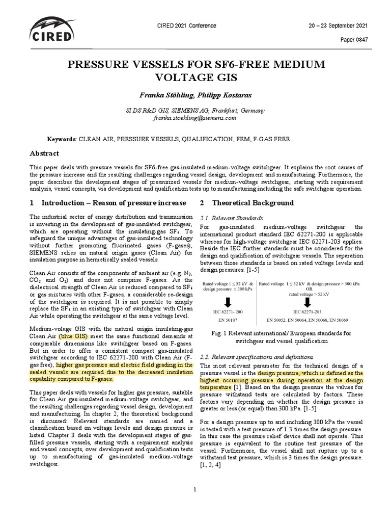 TD Europe SF6 Roadmap - Position Paper - Final | PDF | Pressure ...