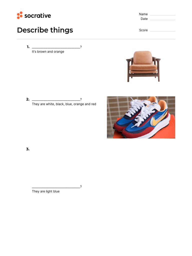 Quiz - Describe Things | PDF