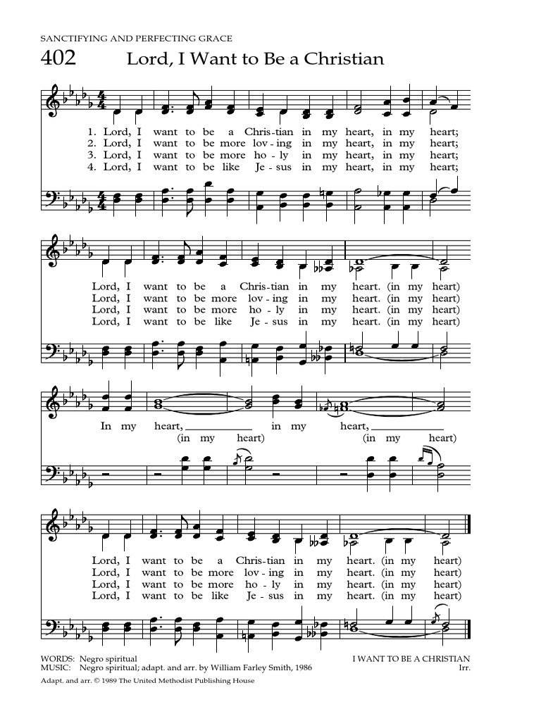 Lord I Want To Be A Christian | PDF