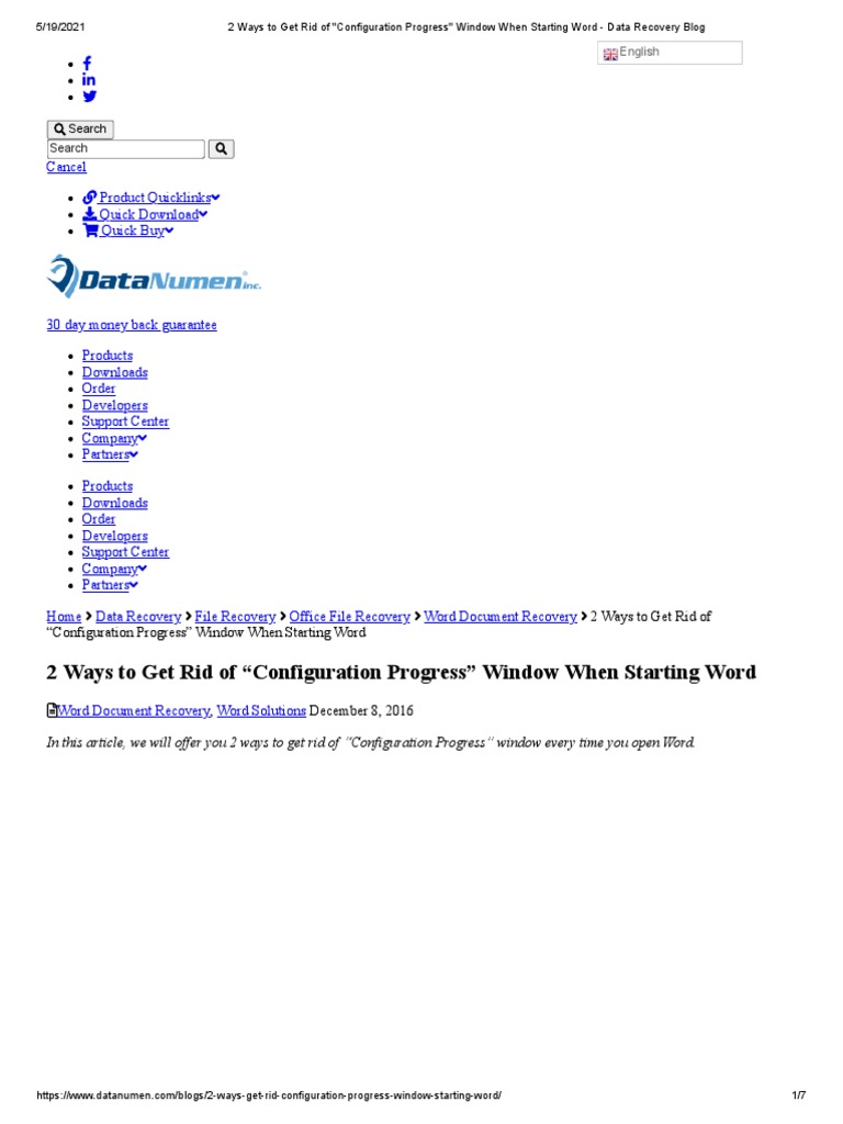 2 Ways To Get Rid of - Configuration Progress - Window When Starting ...