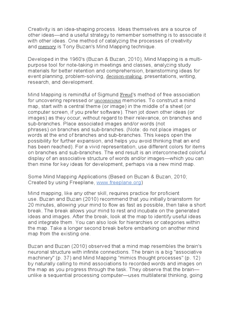 Mindmapping | PDF | Thought | Psychology