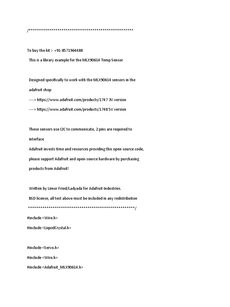 Code of The Project With Servo and Ultrasonic Sensor | PDF | Computer Engineering | Computing