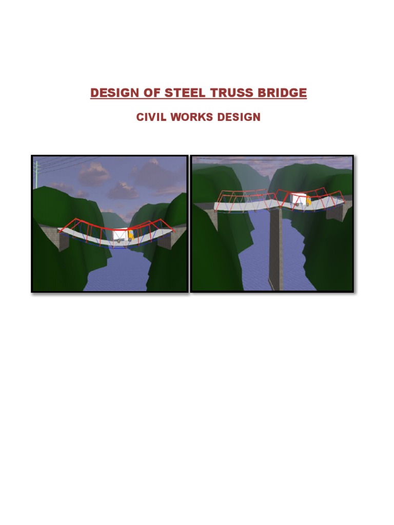 Design of Steel Truss Bridge | PDF | Bridge | Truss
