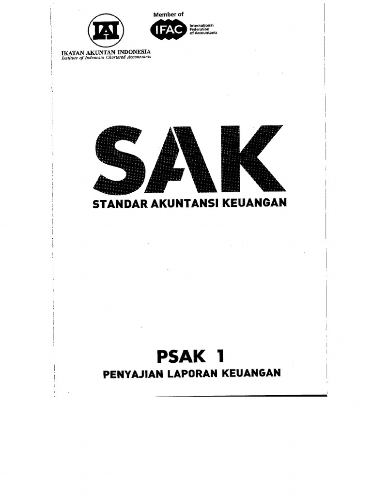 PSAK 01 (2017) - Penyajian Laporan Keuangan | PDF