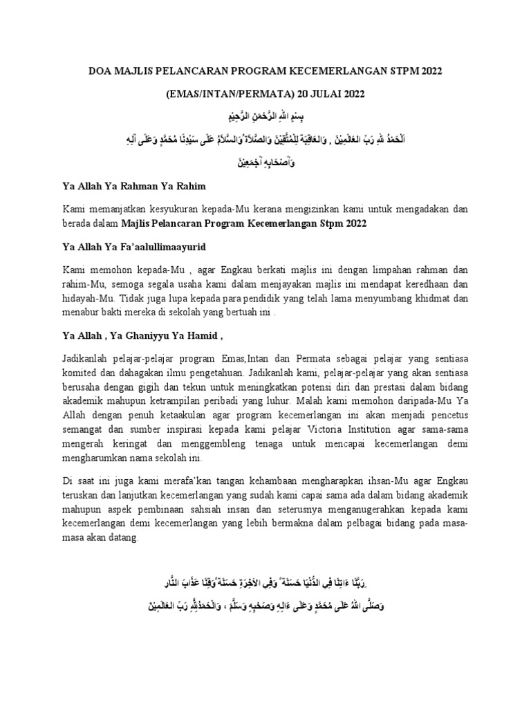 Doa Emas, Permata, Intas | PDF | Bisnis