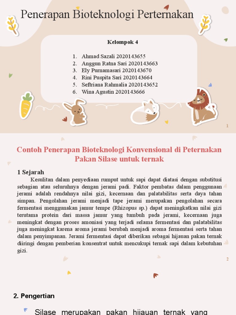 Kel.4 - Ipa 5r - Penerapanbioteknologi Peternakan | PDF