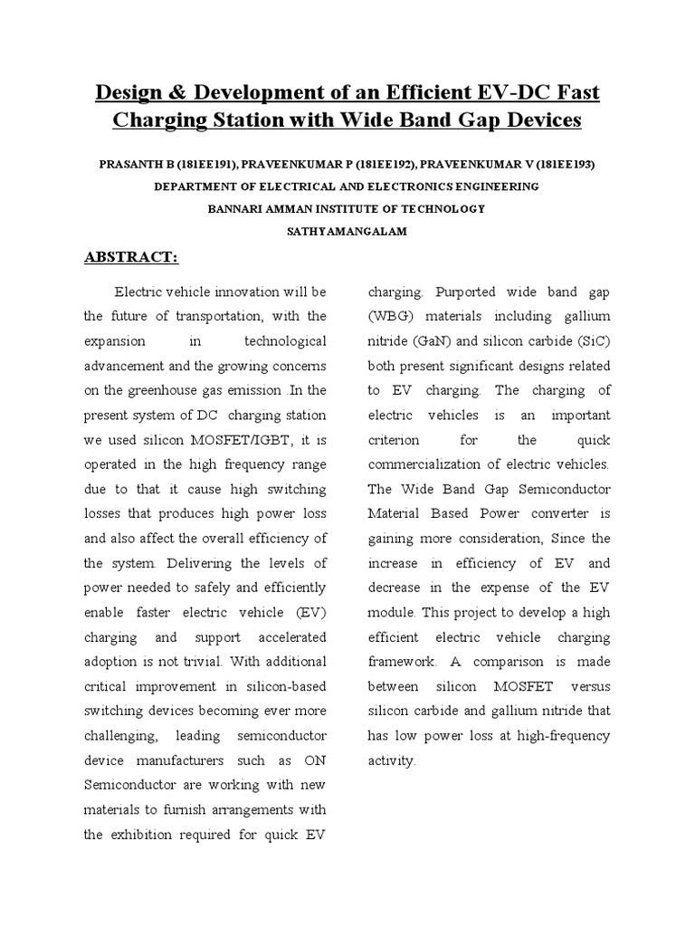 Design & Development of An Efficient EV-DC Fast Charging Station With ...