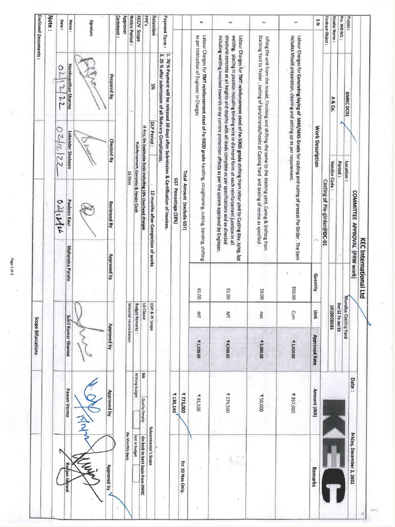 DC01 CastingPieGirder A&Co. 7.7L | PDF