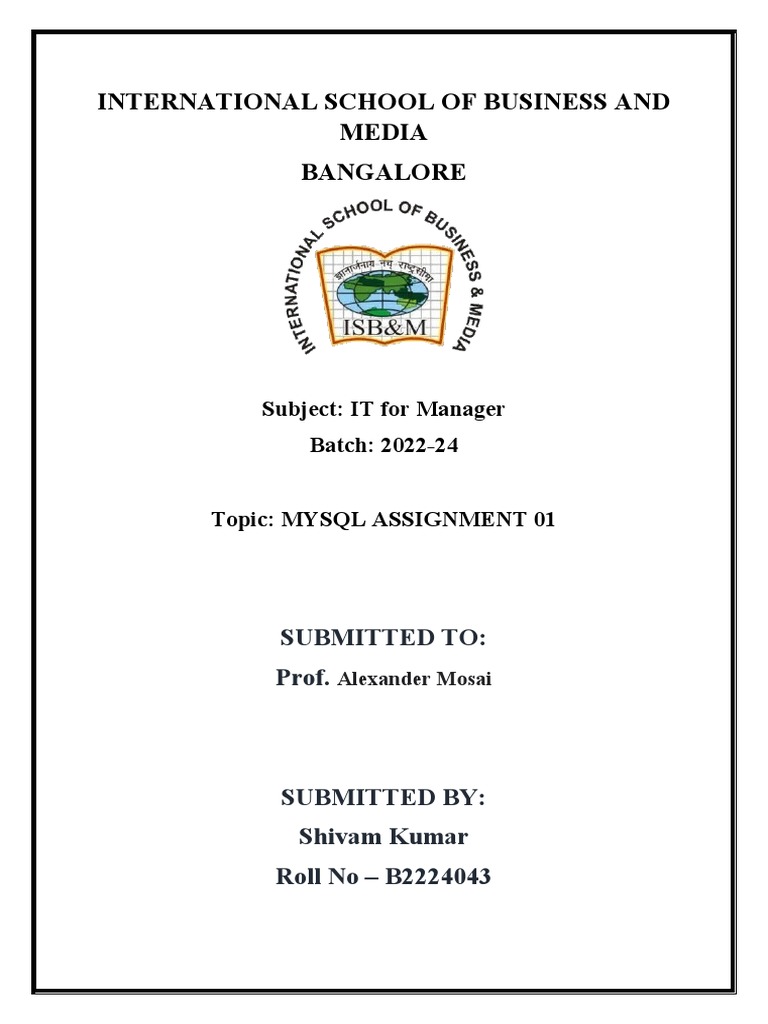 MySQL Assignment: Database Creation Guide | PDF