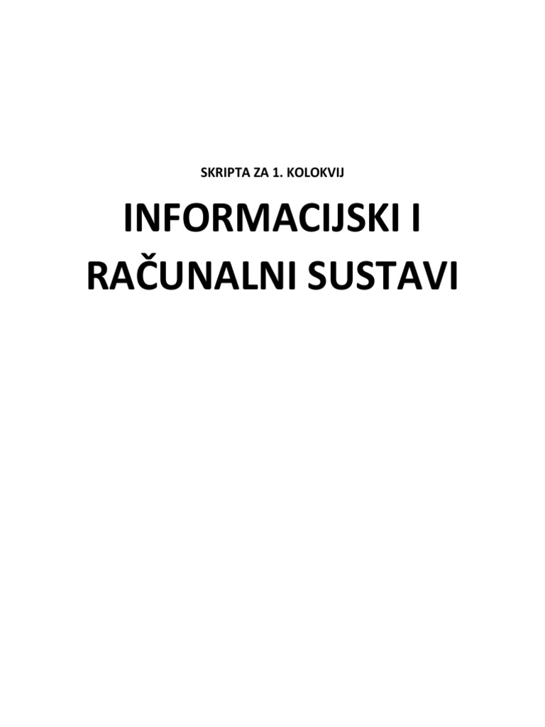 IRS Skripta K1 | PDF