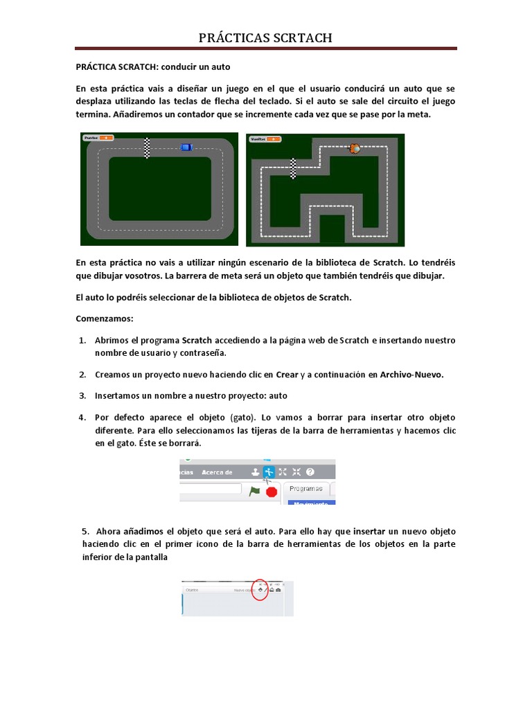 PRÁCTICA 11 SCRATCH Auto | PDF | Scratch (lenguaje de programación) | Informática