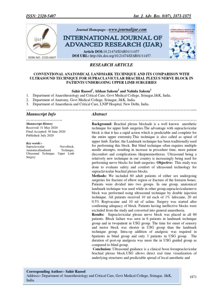 My Published Paper 6, Anesthesia | PDF | Anesthesia | Pain