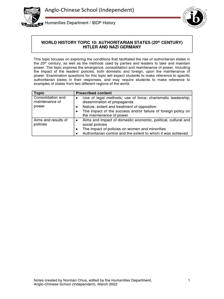 IBDP History: Nazi Germany Analysis | PDF | Nazi Germany | Gestapo