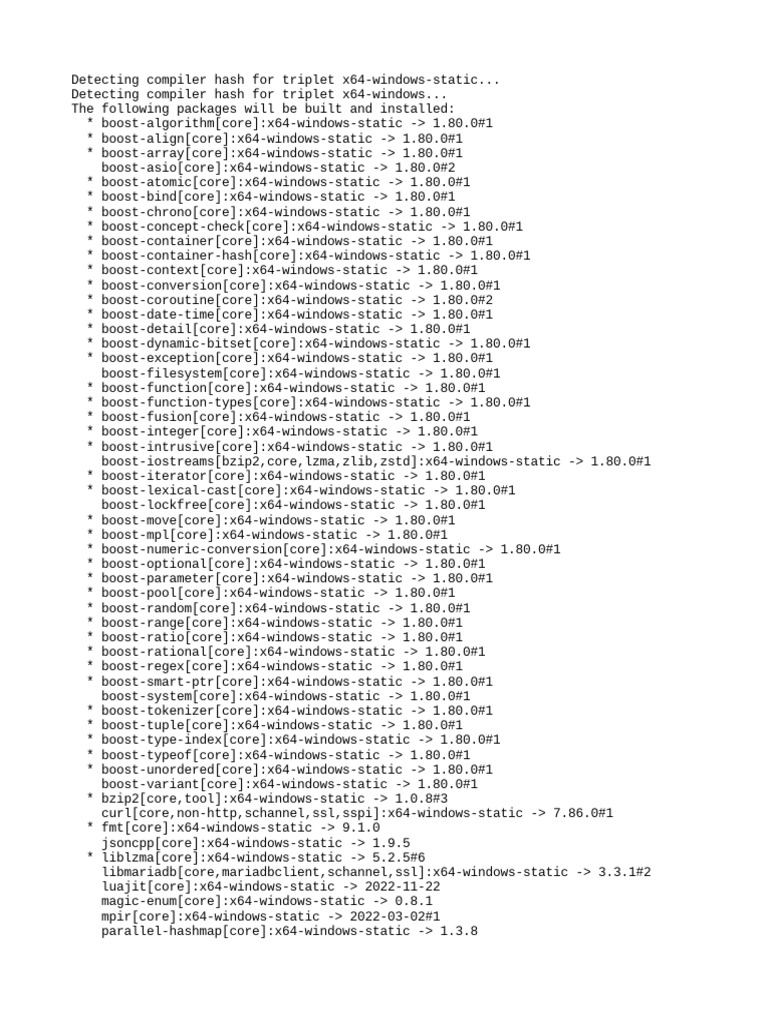 VCPKG Manifest Install - Log | PDF | Computer Science | Utility Software