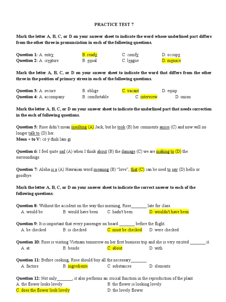 HW 30.10 - Practice Test 7 | PDF | Herman Melville | Magnet