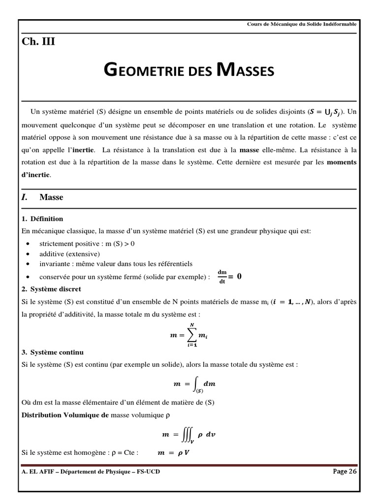 Dynamique Du Solide 2i | PDF | Centre d'inertie | Accélération