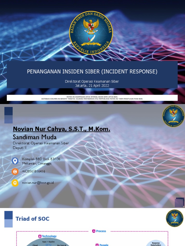 Panduan Penanganan Insiden Siber | PDF