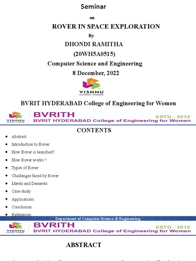 20WH5A0515 - Ramitha | PDF | Rover (Space Exploration) | Outer Space