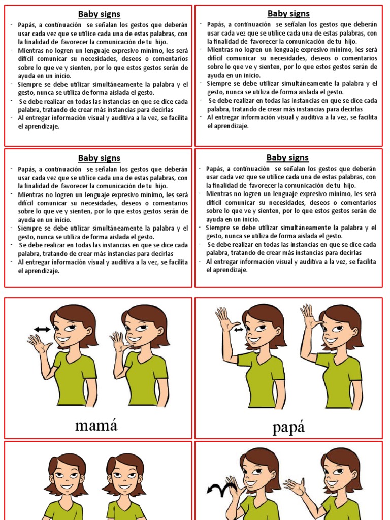 Baby Signs Primera Parte Final | PDF | Comunicación | Aprendizaje