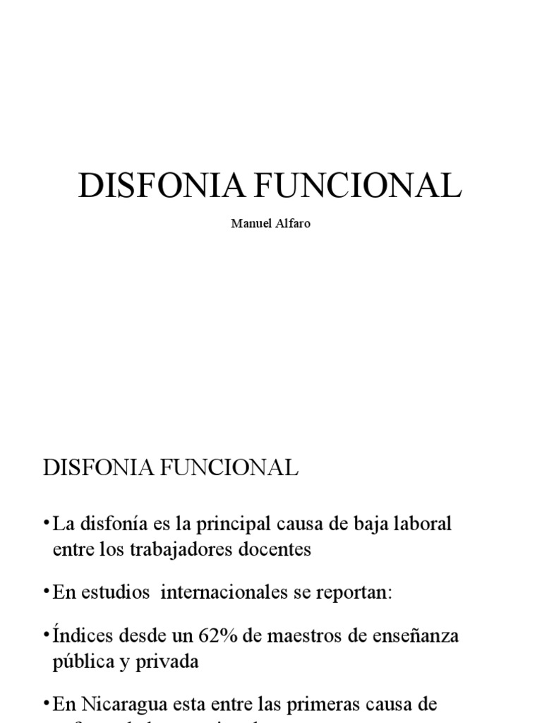05 Disfonia Funcional | PDF | Laringe | Testosterona