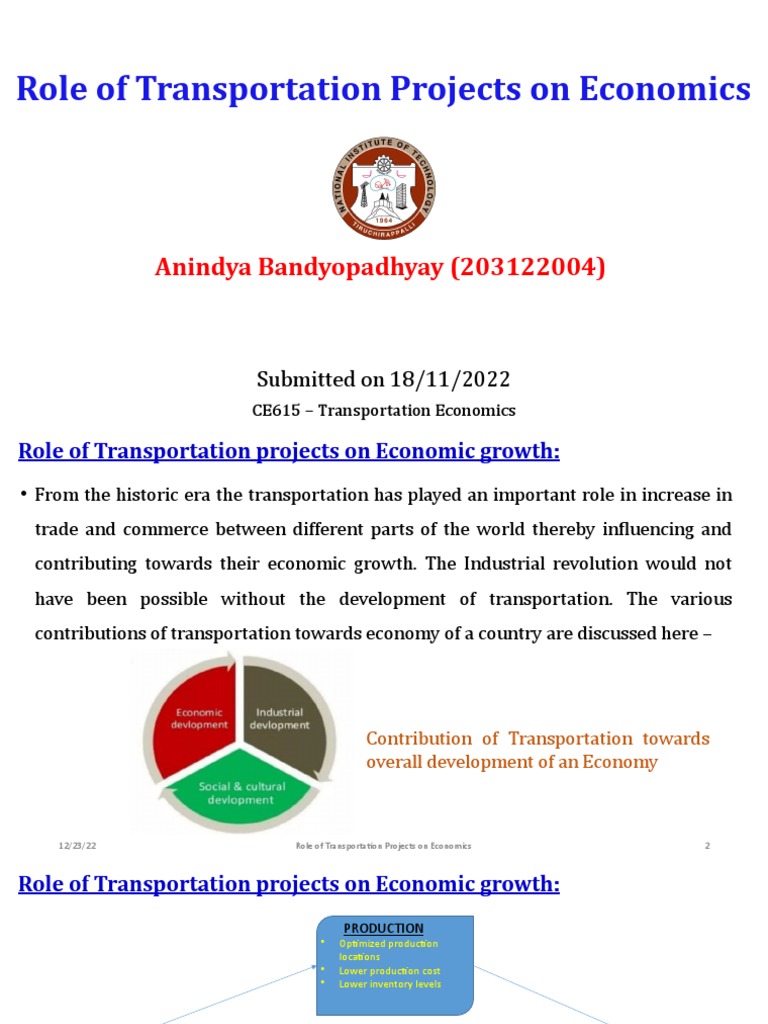 Role of Transportation Projects On Economics | PDF | Net Present Value ...