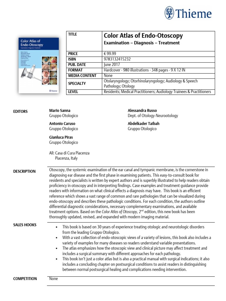 Endoscopic Otoscopy Atlas Guide | PDF | Pathology | Health Care