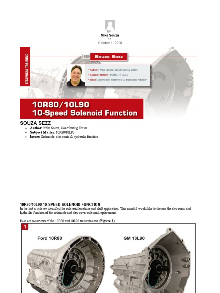 Solenoid 10R80 | PDF | Valve | Automatic Transmission