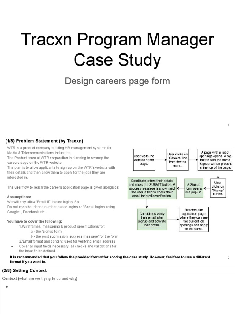 Tracxn Program Manager - Case Study | PDF | Computing | Information Technology Management